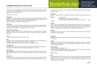 A STUDENT S GLOSSARY OF LITERARY TERMS | PDF