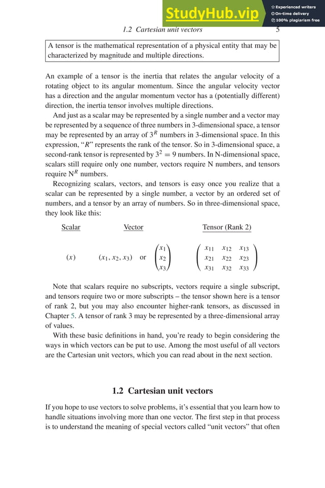 A Students Guide To Vectors And Tensors | PDF