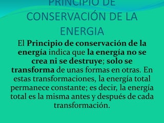La Conservación de la Energia | PPTX