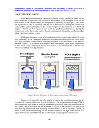 A study and analysis on hcci engines | PDF
