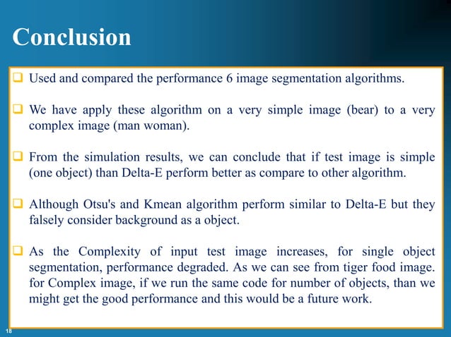 A study and comparison of different image segmentation algorithms | PPT