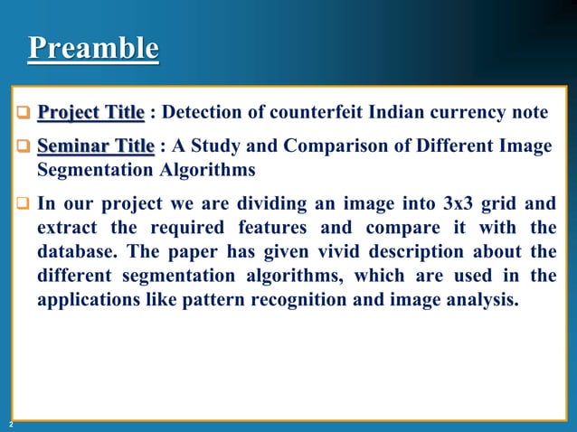 A study and comparison of different image segmentation algorithms | PPT