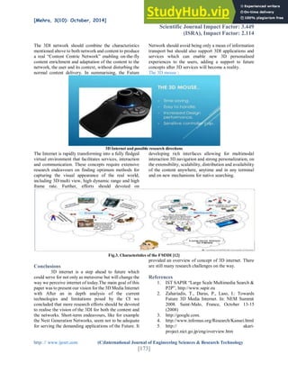A Study And Future Of 3D Internet | PDF