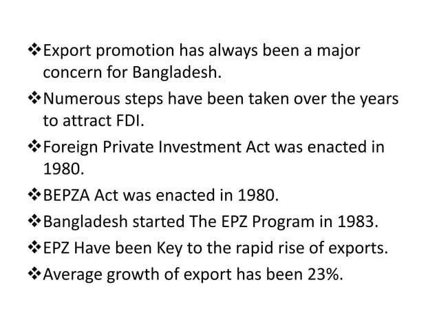 A study based on the export processing zones | PPT