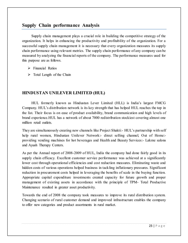 A study & comparative analysis of hul & itc performance | DOCX