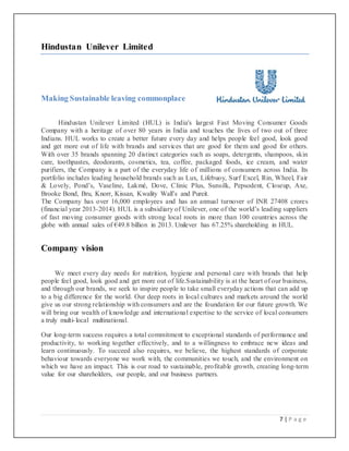 A study & comparative analysis of hul & itc performance | DOCX