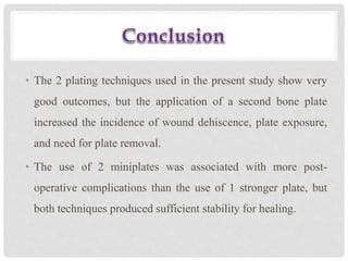 A study of 2 bone plating methods for fractures of mandibular symphysis ...