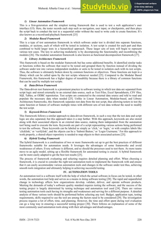 A Study Of Automated Software Testing Automation Tools And Frameworks | PDF