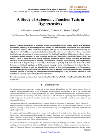 A study of autonomic function tests in hypertensives 723 new | PDF