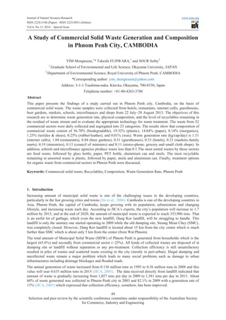 A study of commercial solid waste generation and composition | PDF ...