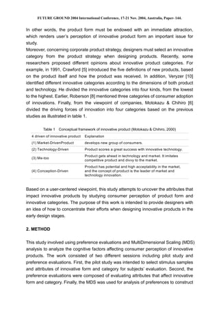 A study of consumer perception in innovative product | PDF | Business ...