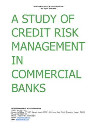 A study of credit risk management in commercial banks copy | DOCX