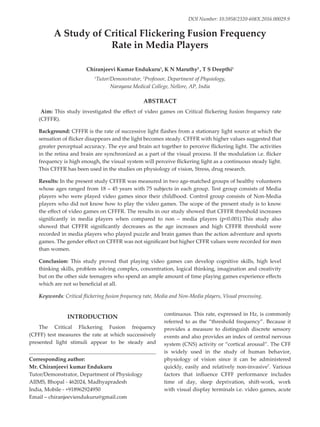 A study of critical flickering fusion frequency rate in media players | PDF