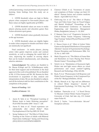 A study of critical flickering fusion frequency rate in media players | PDF