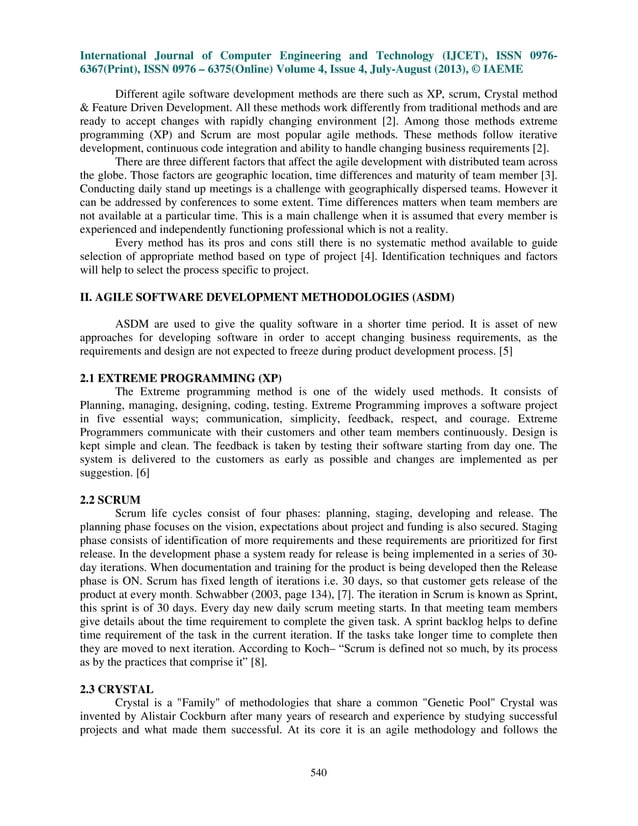 A study of critical success factors for adaption of agile methodology | PDF