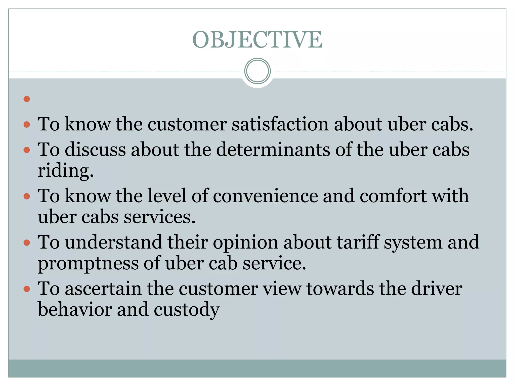 A Study of customer satisfaction towards Uber cabs.pptx