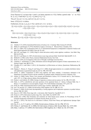 A study of derivations on lattices | PDF