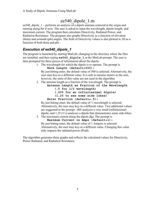 A study of dipole antennas using mat lab | PDF