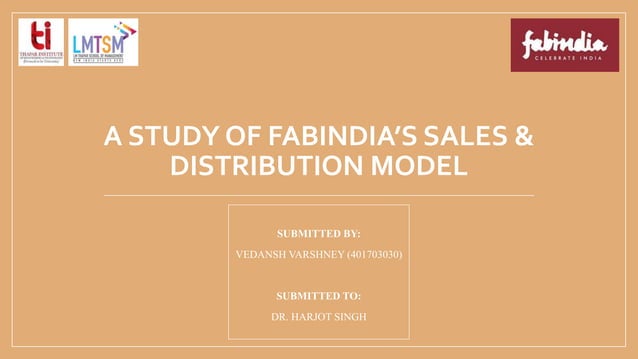 A Study of Fabindia's Sales & Distribution Model | PPTX | Retail ...