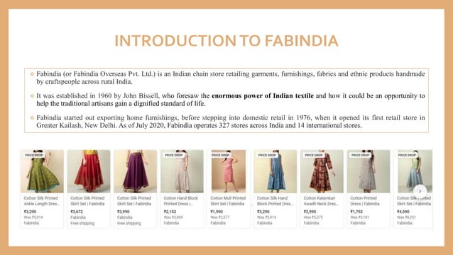 A Study of Fabindia's Sales & Distribution Model | PPTX | Retail Industry | Industries