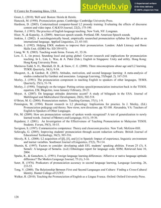 A Study Of Factors Affecting EFL Learners English Pronunciation ...