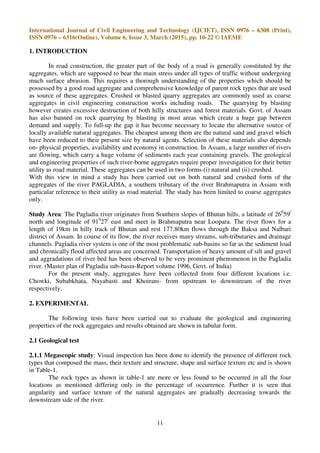 A STUDY OF GEO-ENGINEERING PROPERTIES OF RIVER-BORNE COARSE AGGREGATES ...