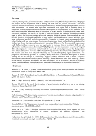 A study of home environment and reasoning ability among secondary school students | PDF