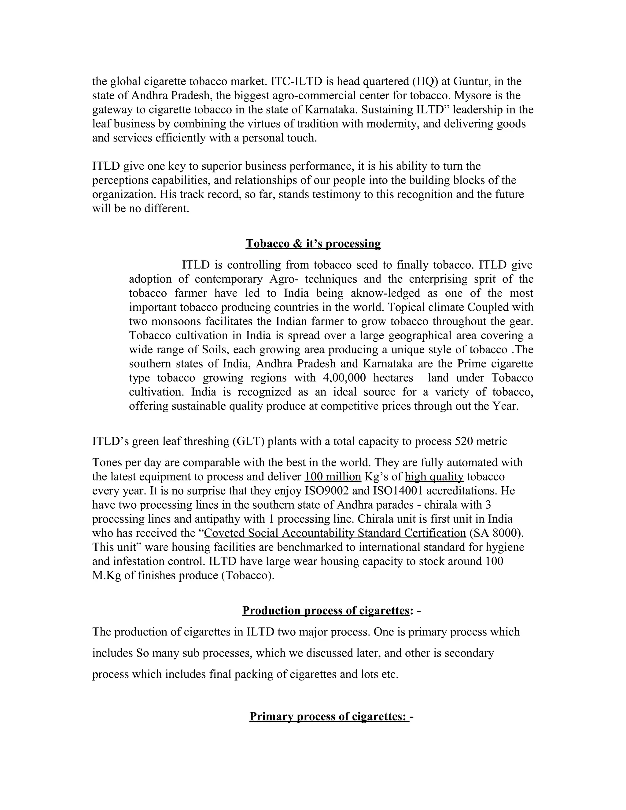 A study of hr practices in ITC | DOC