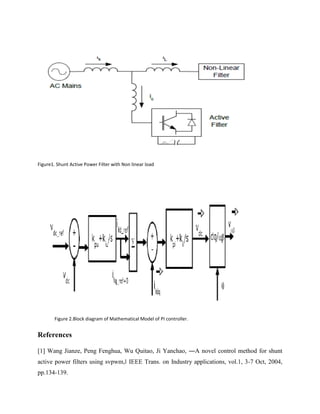 A study of hysteresis band current control scheme for shunt active power filter used for ...