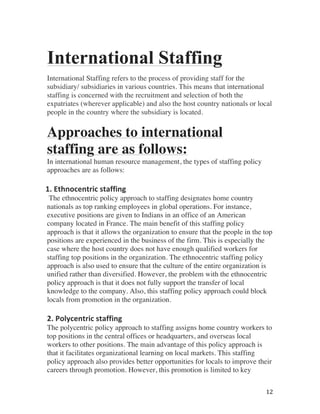 A study of international human resource management- theories and ...