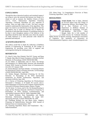 A study of localized algorithm for self organized wireless sensor network and it’s ...