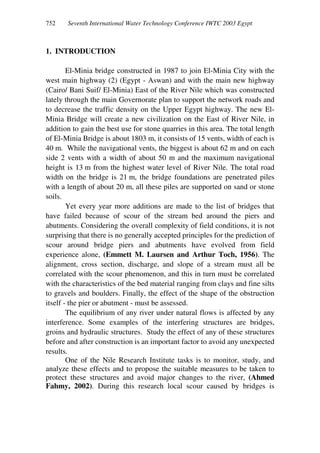 A study of local scour at bridge pier | PDF