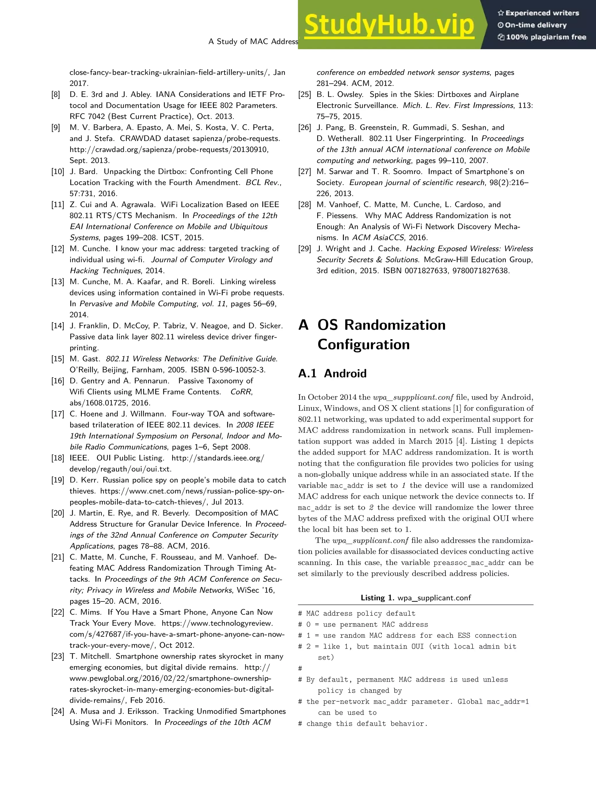 A Study Of MAC Address Randomization In Mobile Devices And When It ...
