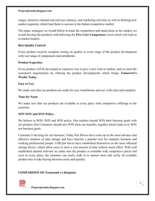 A study of marketing plan of dilato pen drives | DOCX