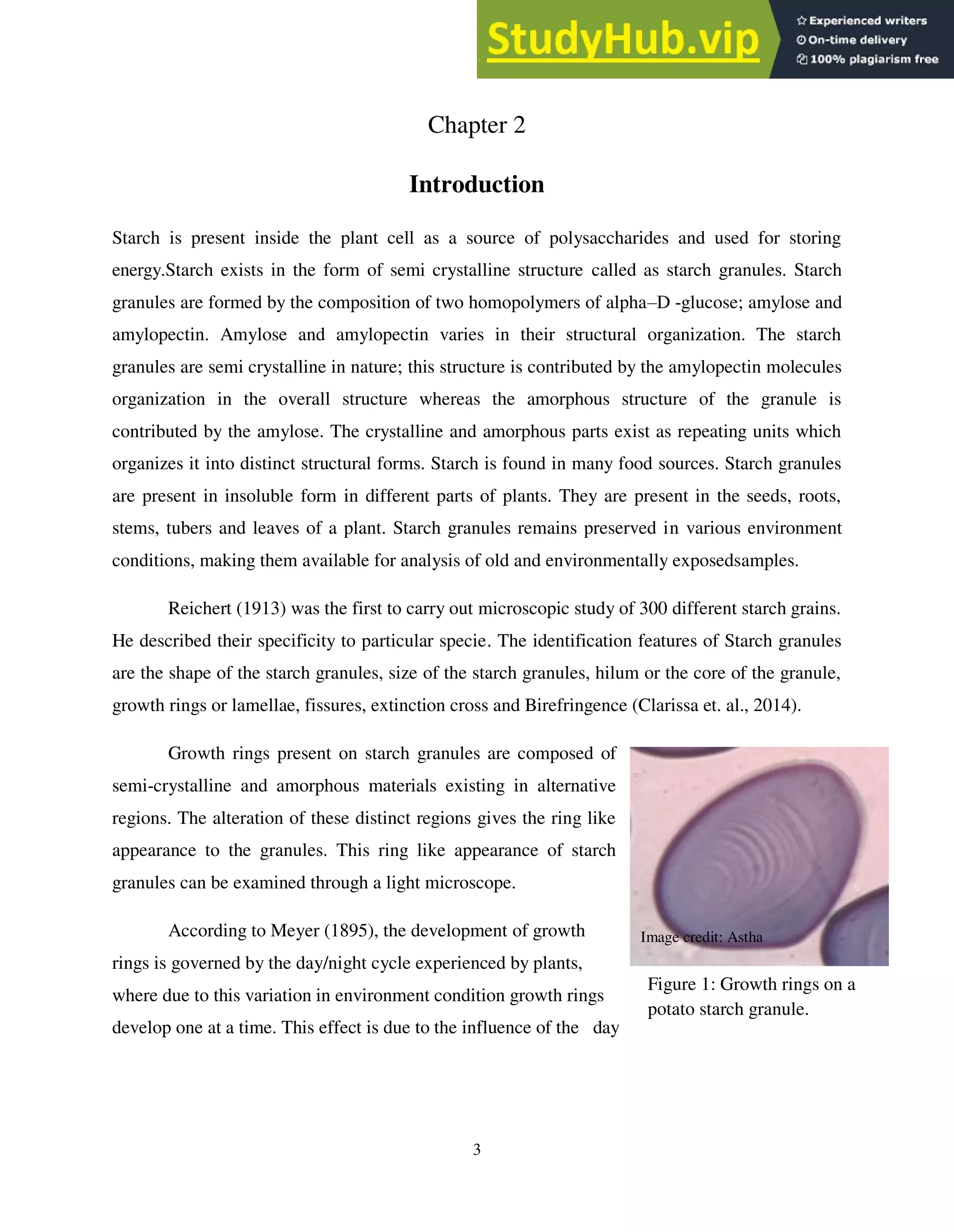A Study Of Microscopic Characteristics Of Starch Granules | PDF