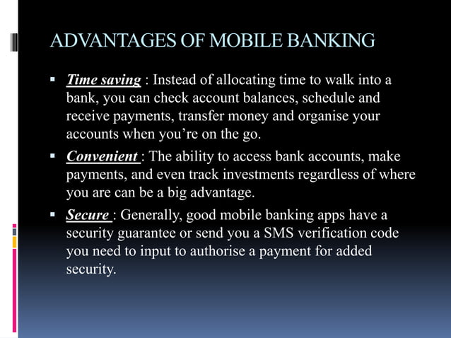 A study of mobile banking in india | PPTX