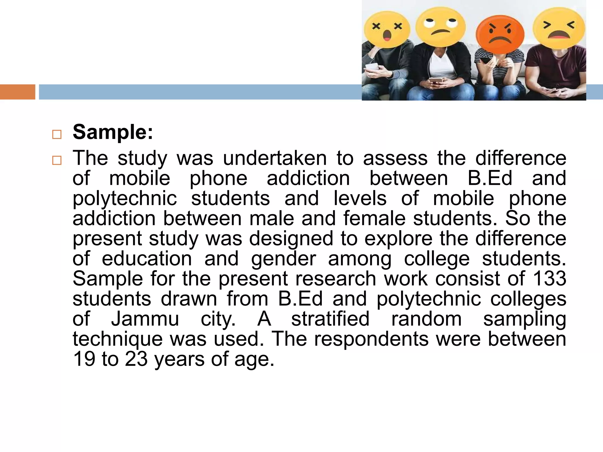 A study of mobile phone addiction in relation | PPT