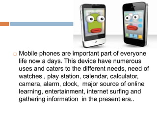 A study of mobile phone addiction in relation | PPTX