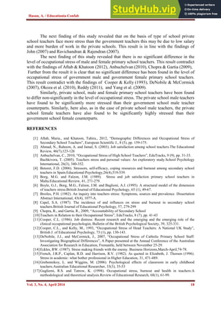 A STUDY OF OCCUPATIONAL STRESS OF PRIMARY SCHOOL TEACHERS | PDF