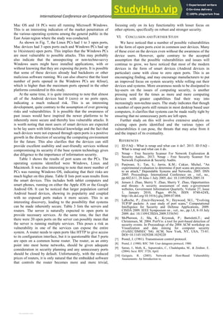 A Study Of Open Ports As Security Vulnerabilities In Common User ...