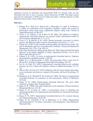 A Study Of Organizational Citizenship Behaviour (OCB) And Its ...