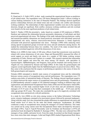 A Study Of Organizational Role Stress Among Teachers A Critical ...
