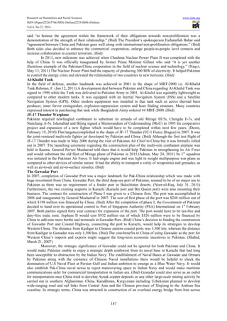 A study of pakistan china defense relations (2000-2012) | PDF
