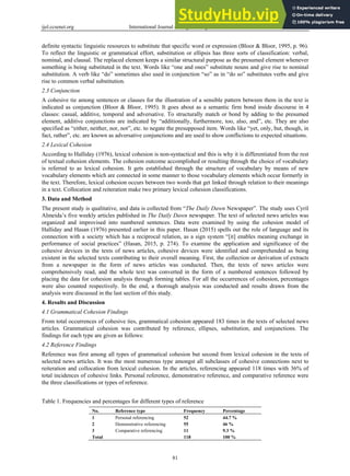 A Study Of Pakistani English Newspaper Texts An Application Of Halliday And Hasan S Model Of ...