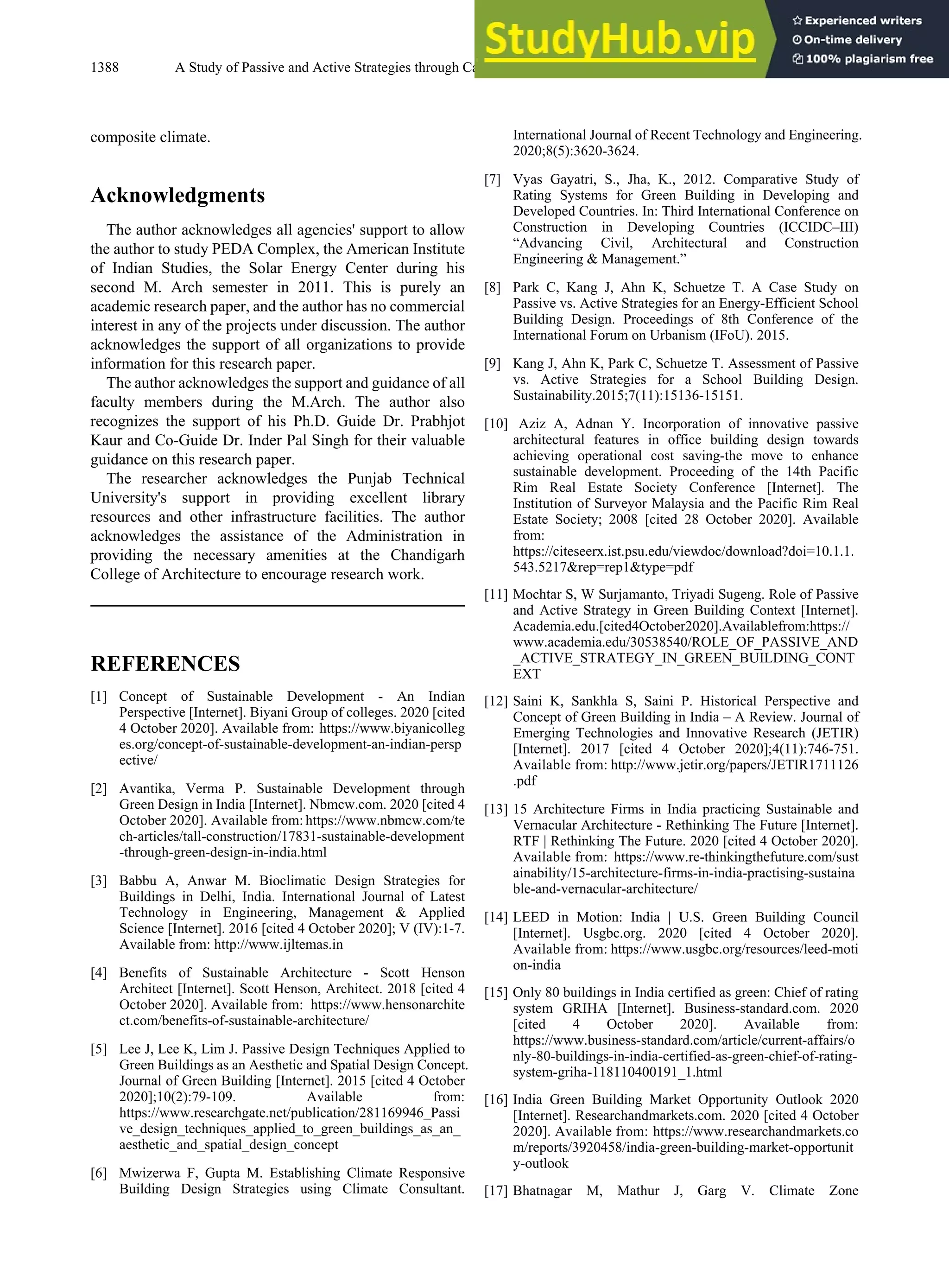 A Study Of Passive And Active Strategies Through Case Studies For The ...