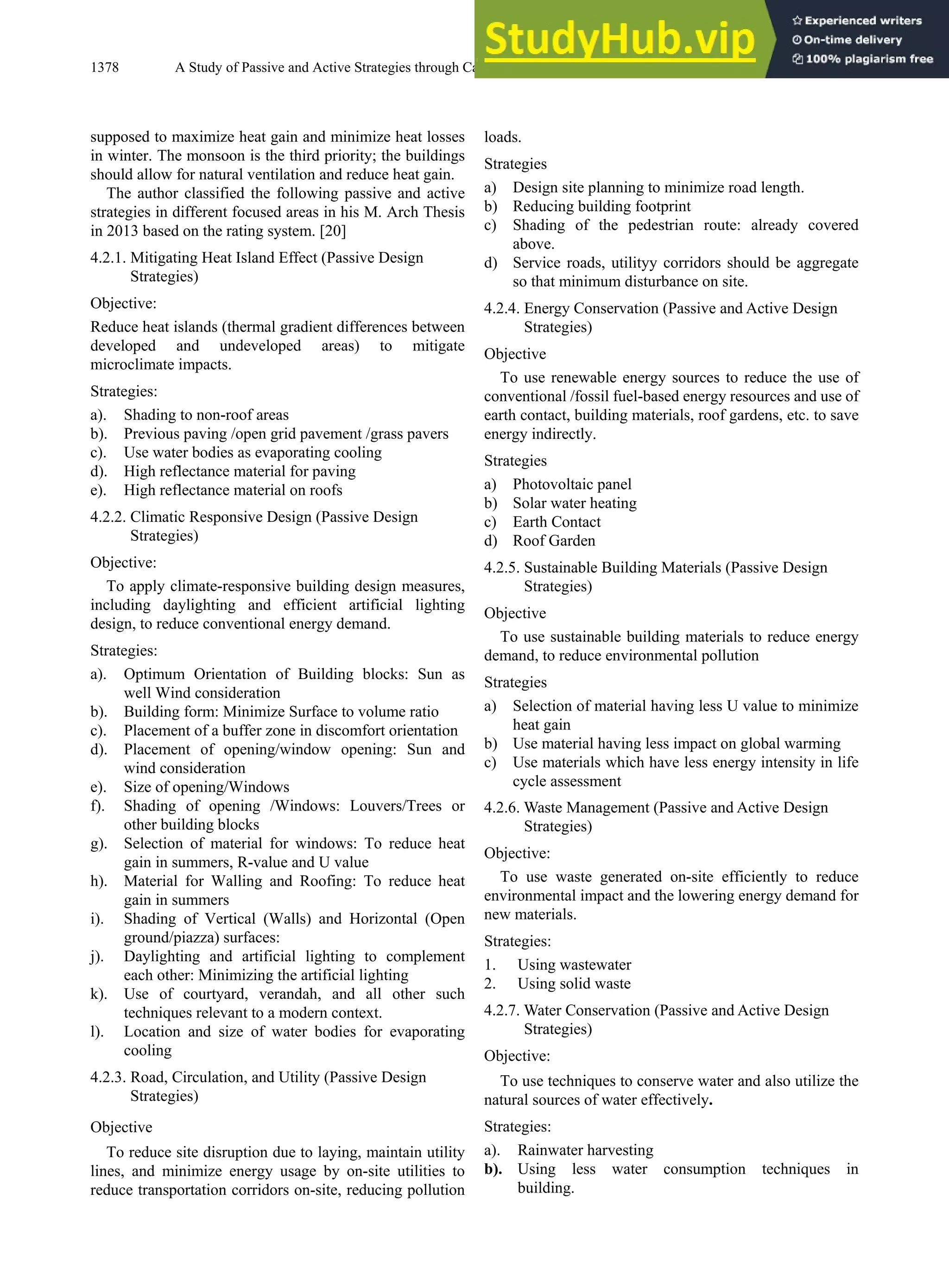 A Study Of Passive And Active Strategies Through Case Studies For The ...