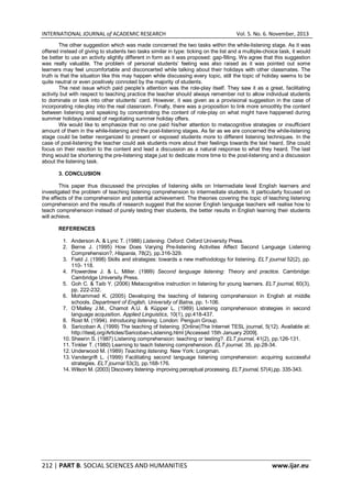 A study of teaching listening to | PDF