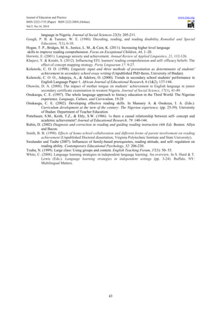 A study of the effect of home, school, and personal variables on ...