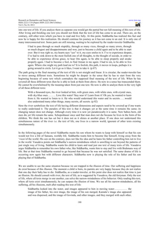 A study of the novel siddhartha from the perspective of intertextuality ...