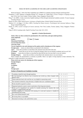 A study of the role of rote learning in vocabulary learning | PDF